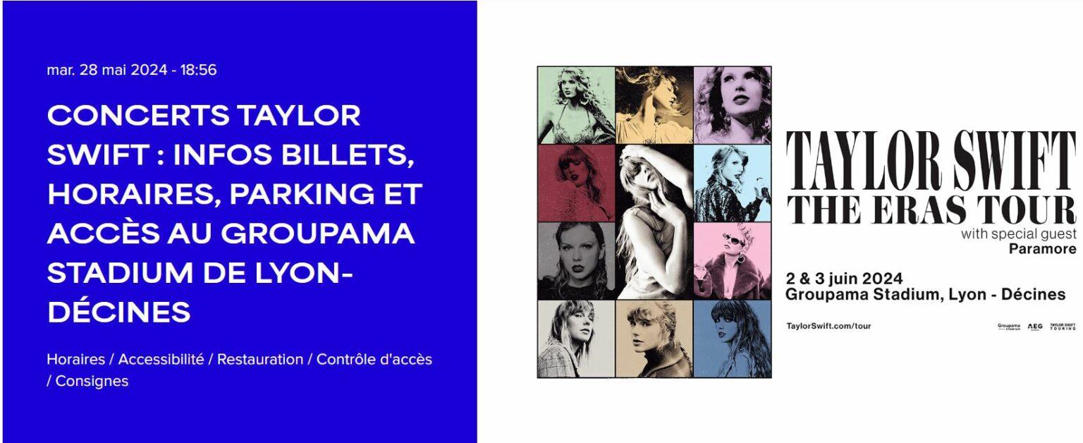 Taylor Swift à Lyon-Décines | Billetterie Groupama Stadium